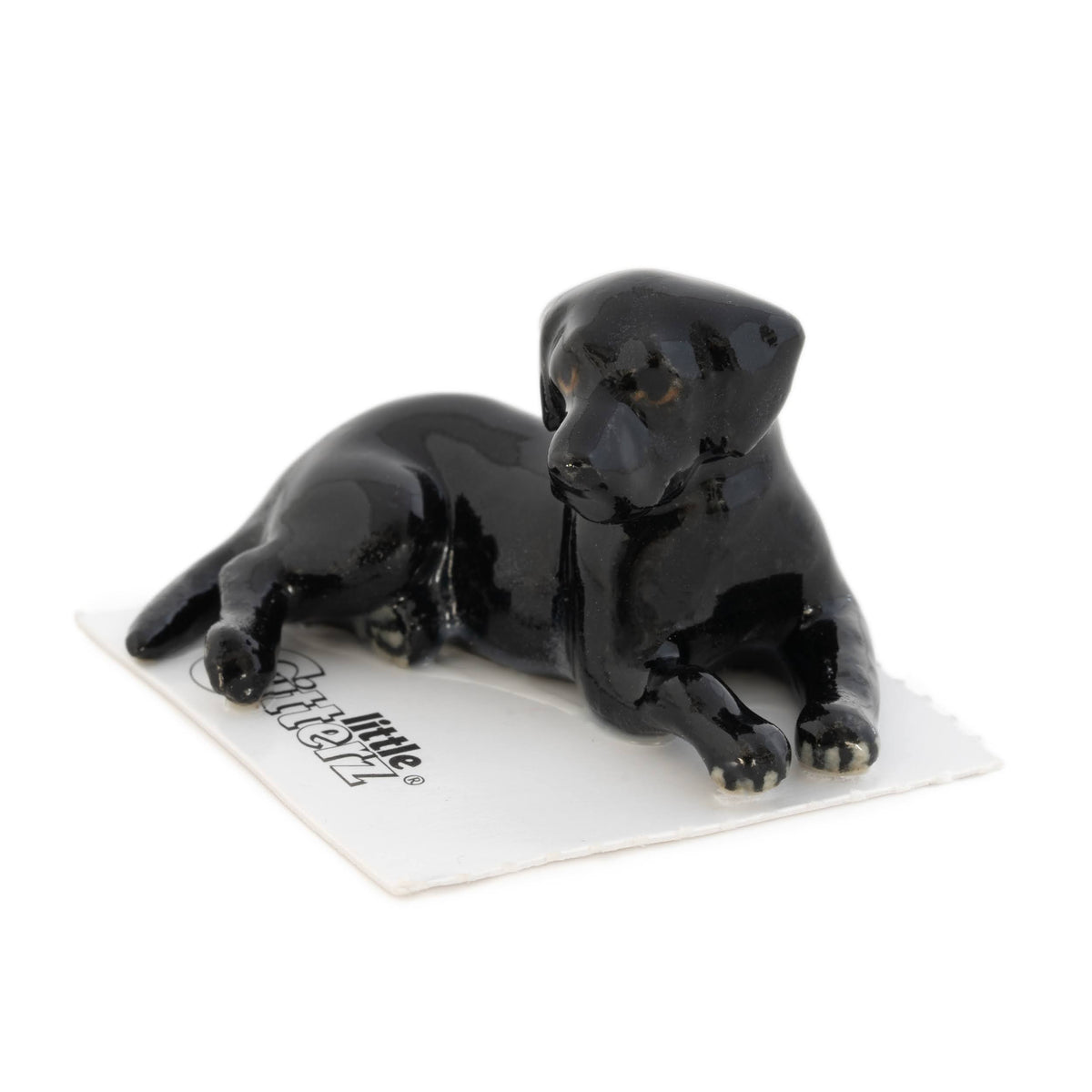 Black Labrador Adult "Jake" - miniature porcelain figurine — Little ...