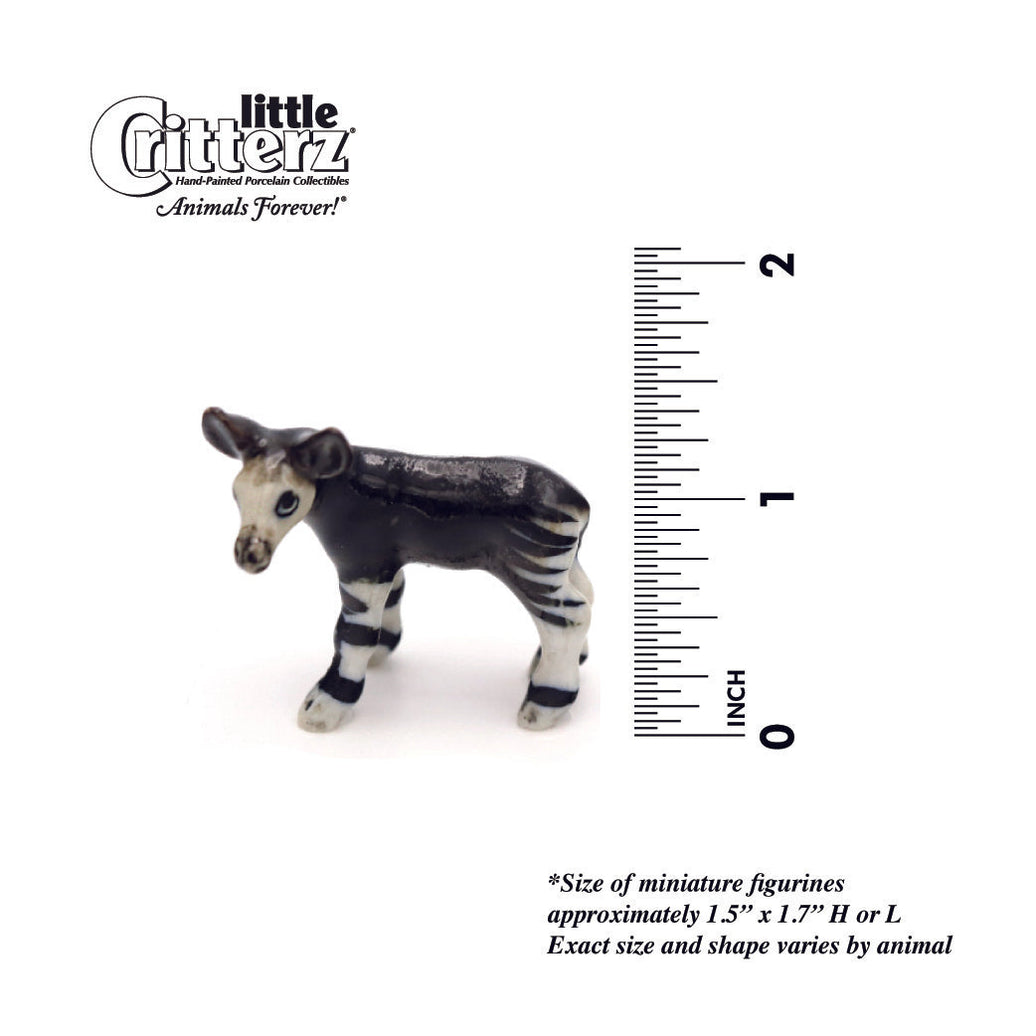 "Tongue" Okapi Calf - Porcelain Animal Figurines — Little Critterz