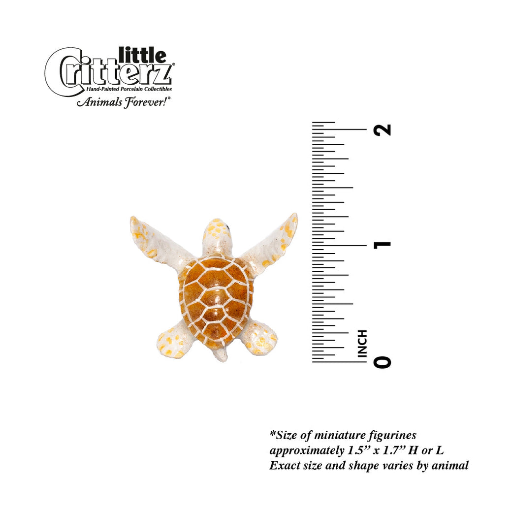 White Turtle "Nimbus" - miniature porcelain figurine — Little Critterz