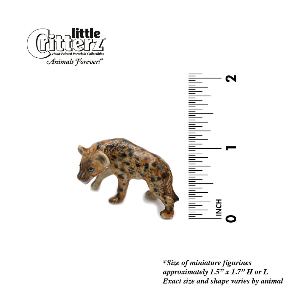 "Whoop" Spotted Hyena - Porcelain Animal Figurines — Little Critterz