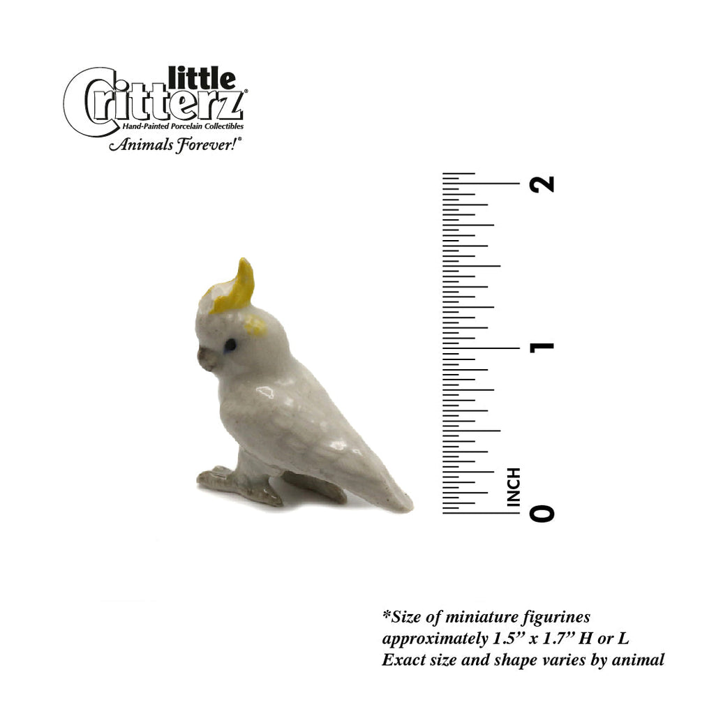Cockatoo Figurine - Handcrafted Miniatures - Little Critterz