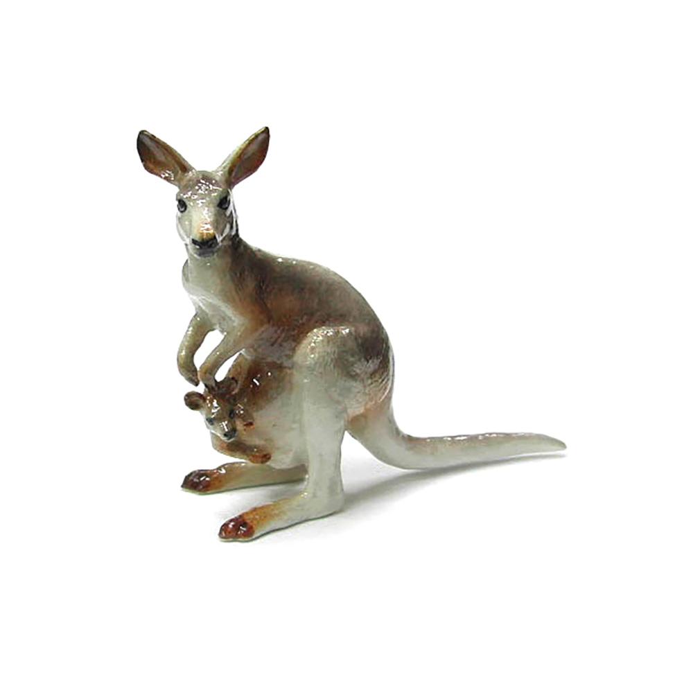 Gray Kangaroo - Porcelain Animal Figurines — Little Critterz