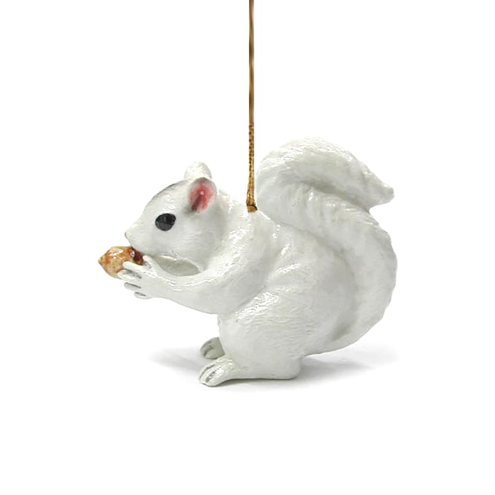 White Squirrel Porcelain Christmas Ornament - Porcelain Animal ...