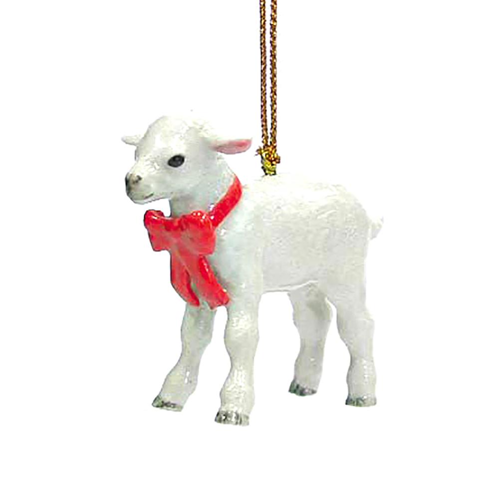 Lamb Christmas Ornament - - Porcelain Animal Figurines — Little Critterz